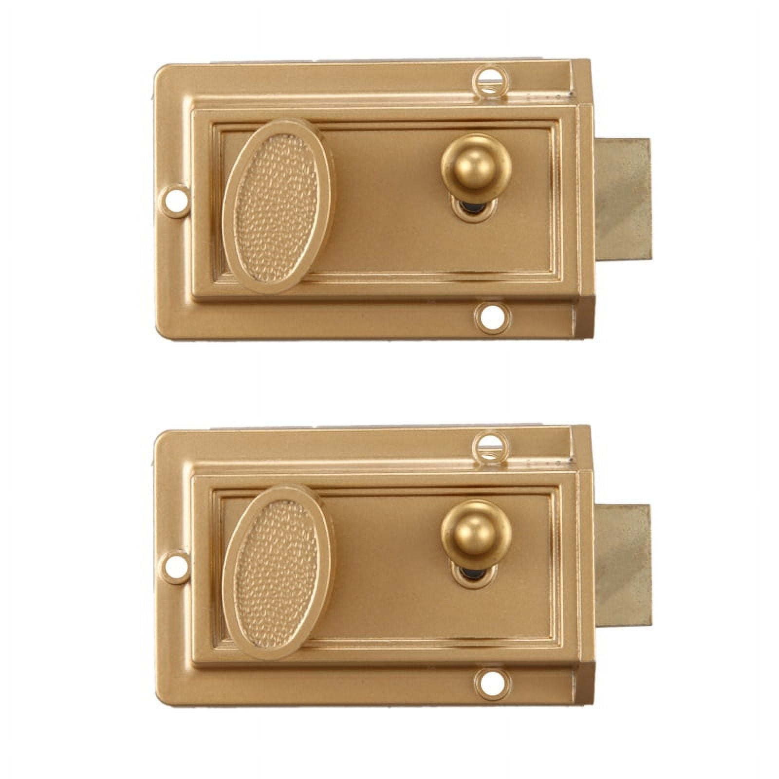 Zinc Cylinder Deadbolt Latch Lock for Night Gate Door Entrance,Gold ...