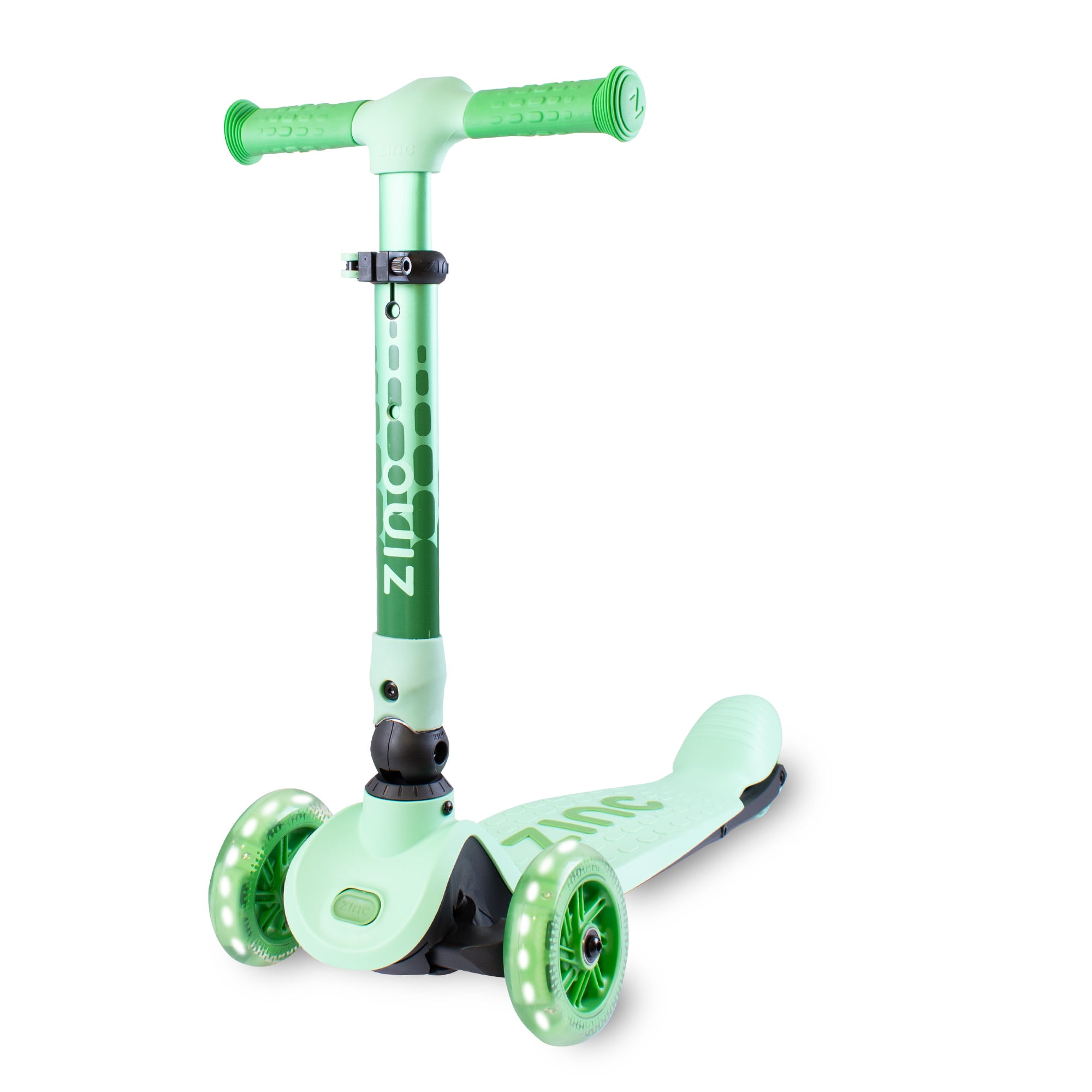 Zinc Flyte Premium Three Wheeled Folding Scooter - Forest Green ...