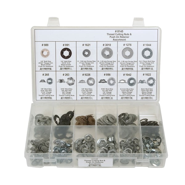Manufacturer Varies Thread Cutting Nut/Push On Asst,245 Pc 8145 ...