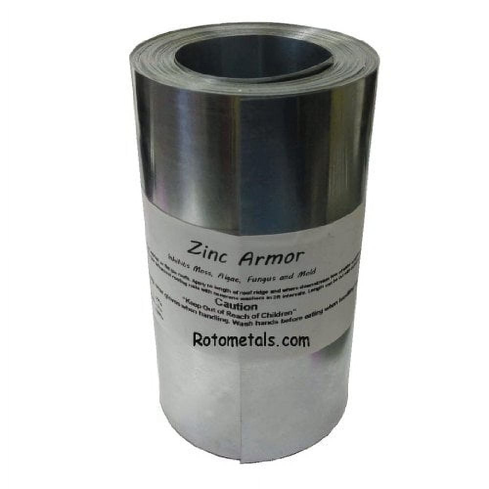 Zinc Roof Armor - 6 inches Wide Zinc Strip, -roll of 50 Feet Prevent ...