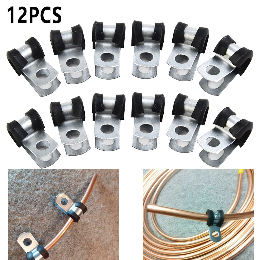 Zinc+Rubber P Clips Rubber Lined Wiring Hose Pipe Clamp Camper ...