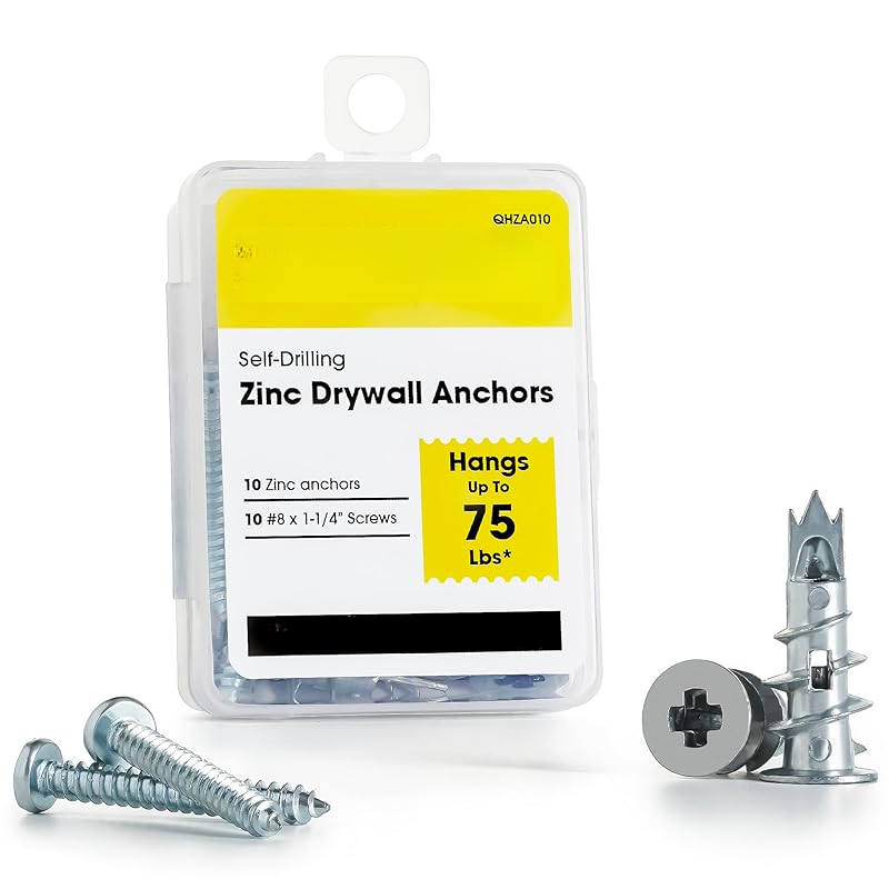 Zinc Self Drilling Drywall Anchor Hollow Wall Anchor Kit With Screws ...