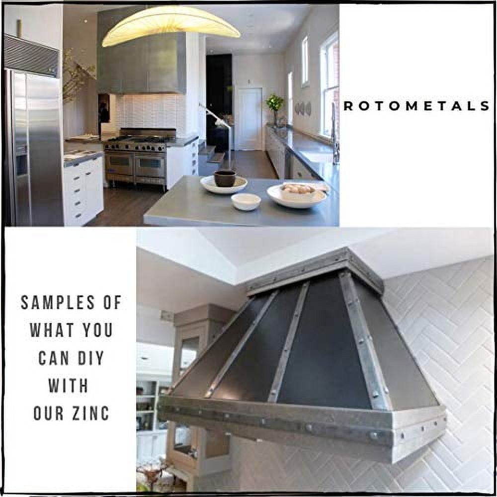 Zinc Sheet - .027 inch x ~44 inches x 120 inches for Countertops, Range ...