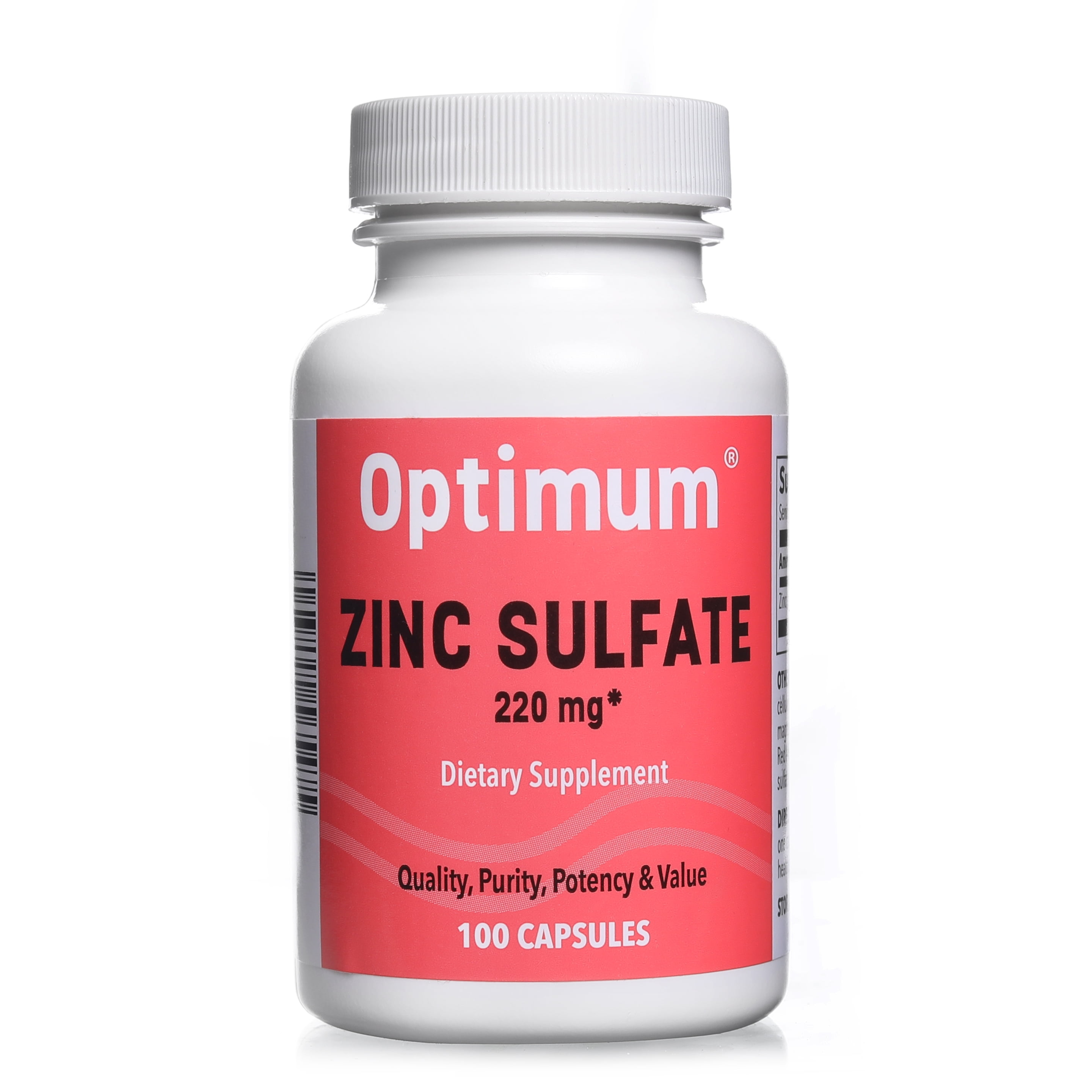 Zinc Sulfate 220 mg 100 Count Capsules | Dietary Supplement - Walmart.com