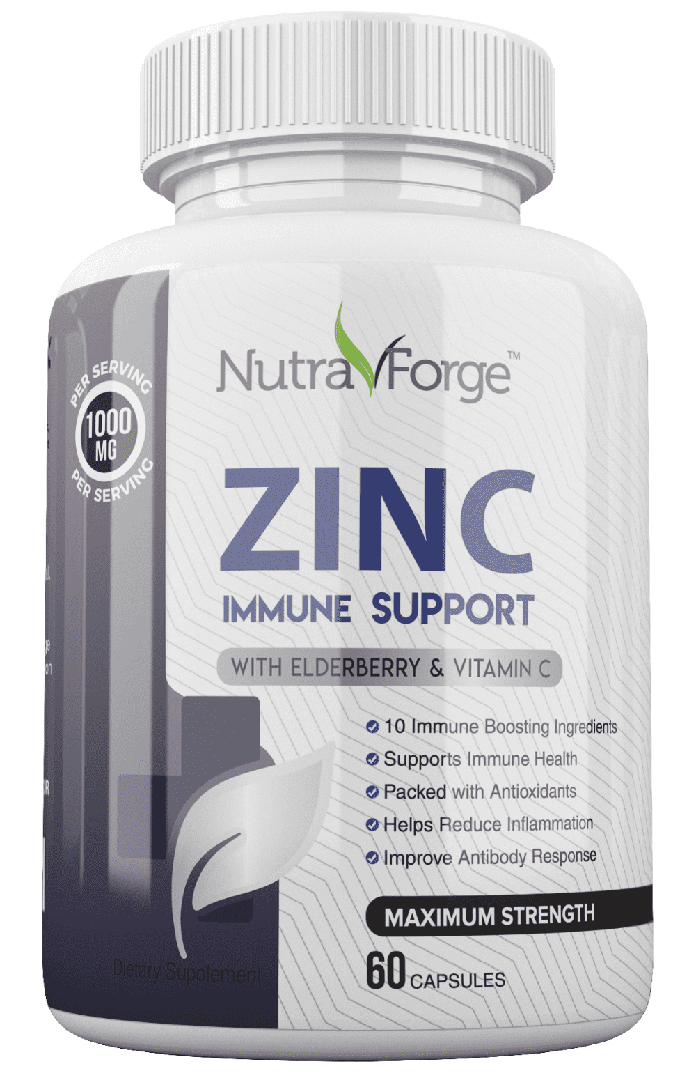 Zinc Supplement with Elderberry, Vitamin C, Echinacea, Zinc, Garlic ...