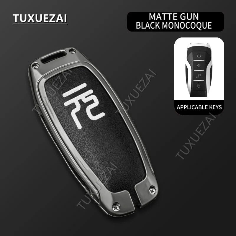 Zinc alloy Car Key Cover For BYD yuan A 4 buttons Key Bag Auto ...