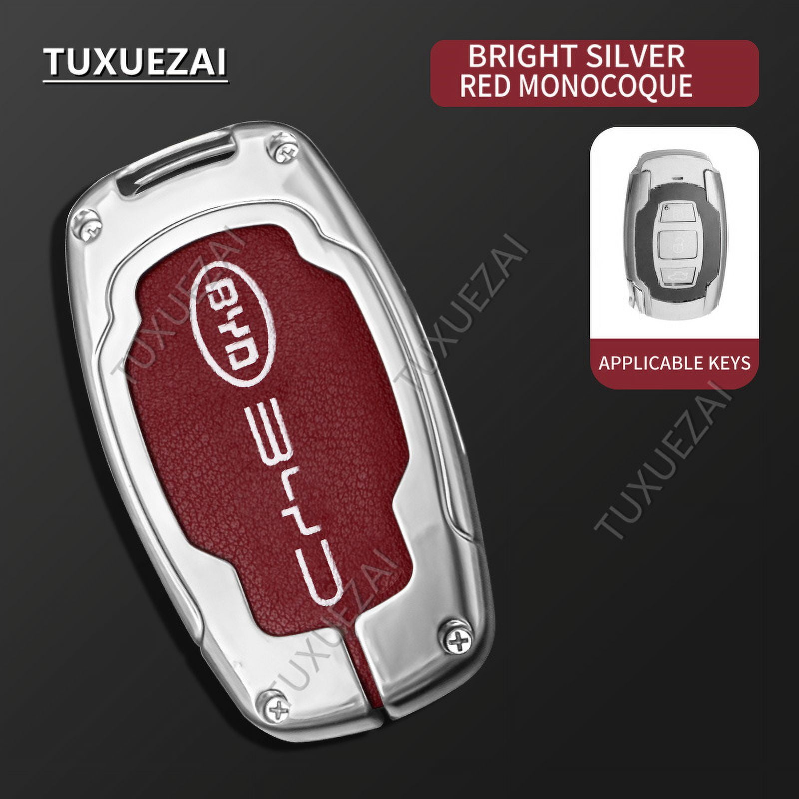 Zinc alloy Car Remote Key Case Cover For BYD D 3 button Han Tang Song ...