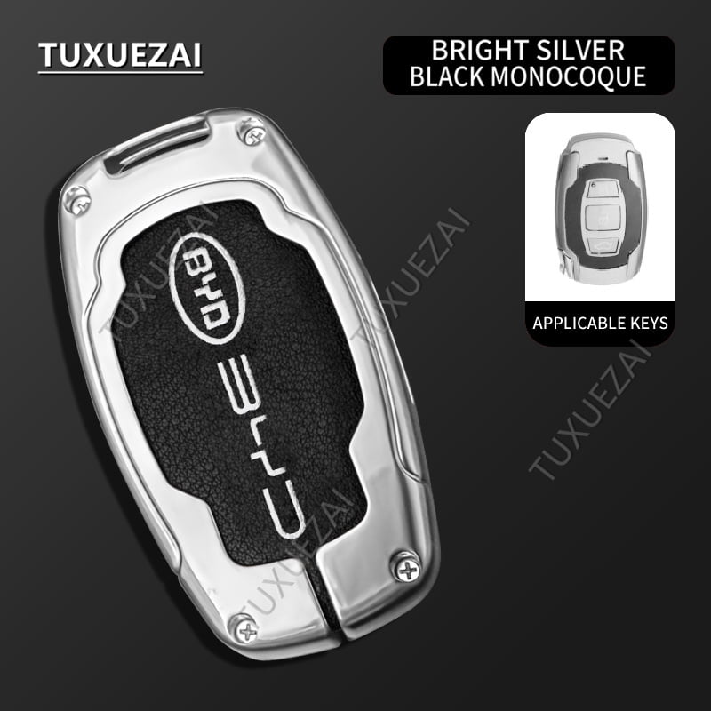 Zinc alloy Car Remote Key Case Cover For BYD D 3 button Han Tang Song ...