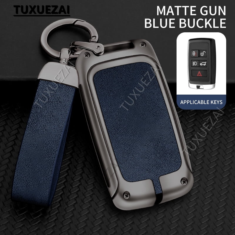 Zinc alloy+leather Car Key Case For Land Rover A 5 buttons Range Rover ...