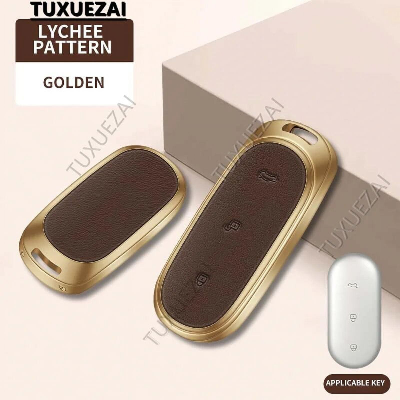 Zinc alloy+leather Car Key Case For Lixiang B 3 buttons key case ...