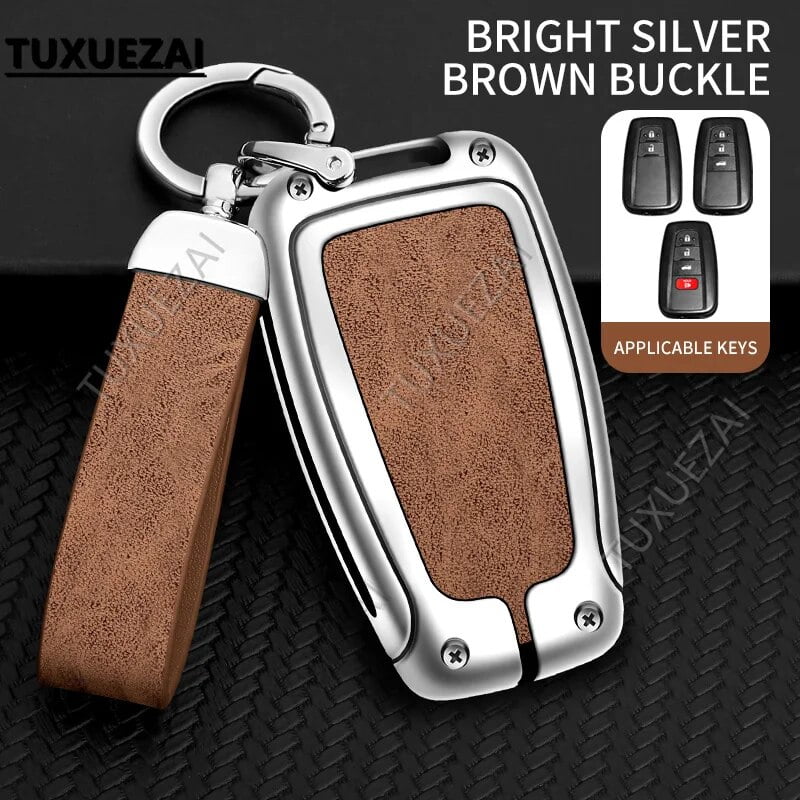 Zinc alloy+leather Car Key Case For Toyota A 2/3/4 buttons key case Chr ...