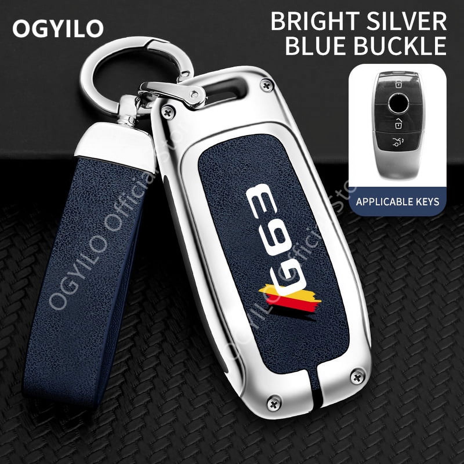 Zinc alloy+leather Car Key Housing For Mercedes Benz G63 A 3 buttons ...