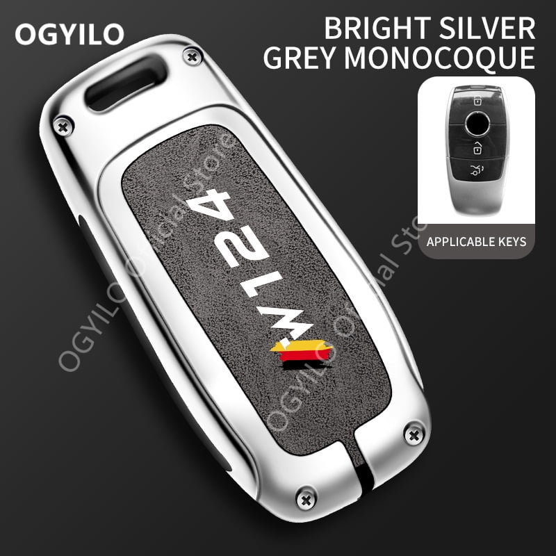 Zinc alloy+leather Car Key Housing For Mercedes Benz W124 A 3 buttons ...