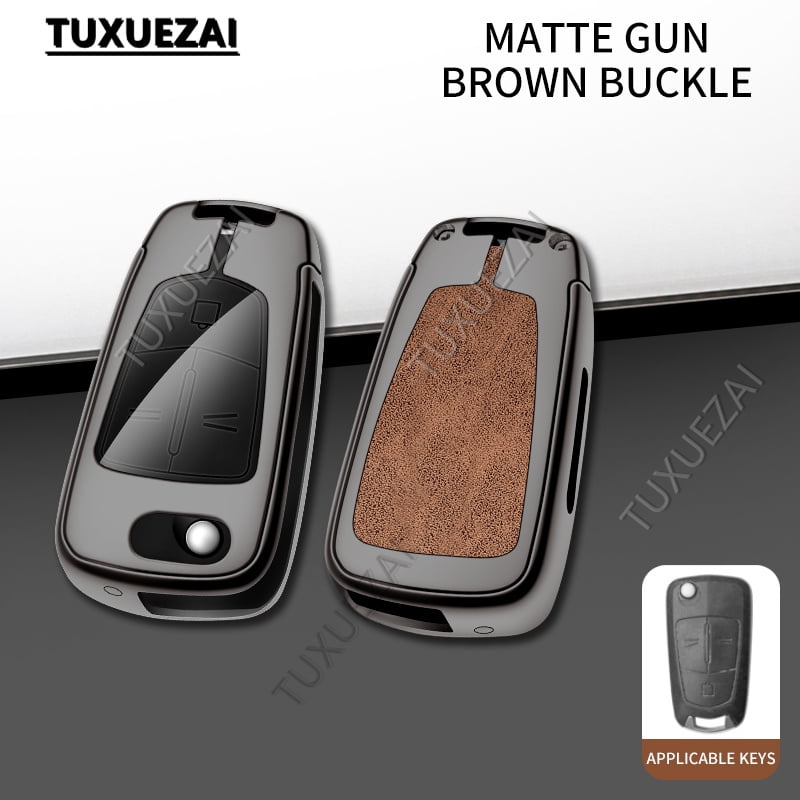 Zinc alloy+leather Car Key case For Opel A 3 buttons HU43/ HU100 ...