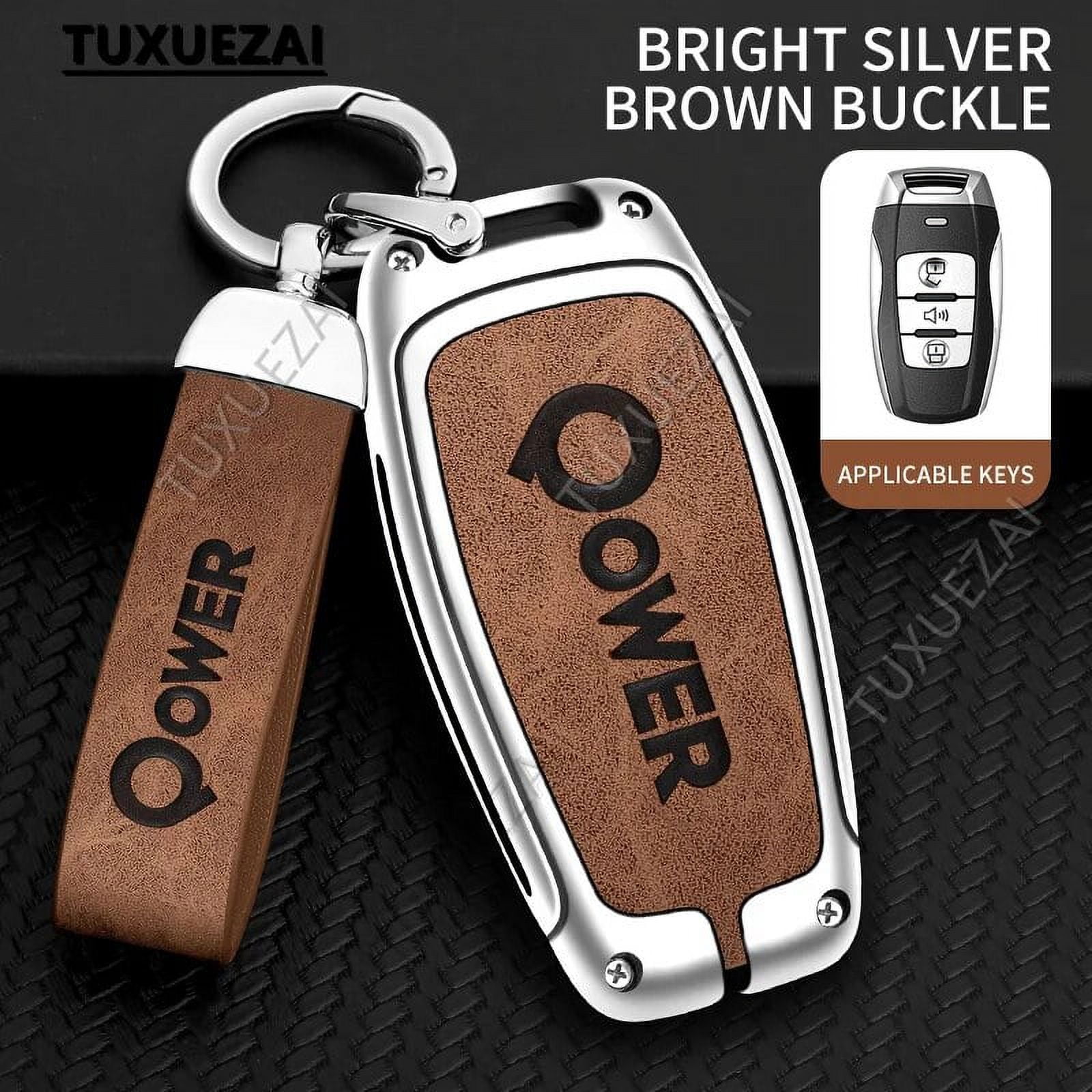 Zinc alloy+leather Car Remote Key Cover Case Shell For Great Wall ...