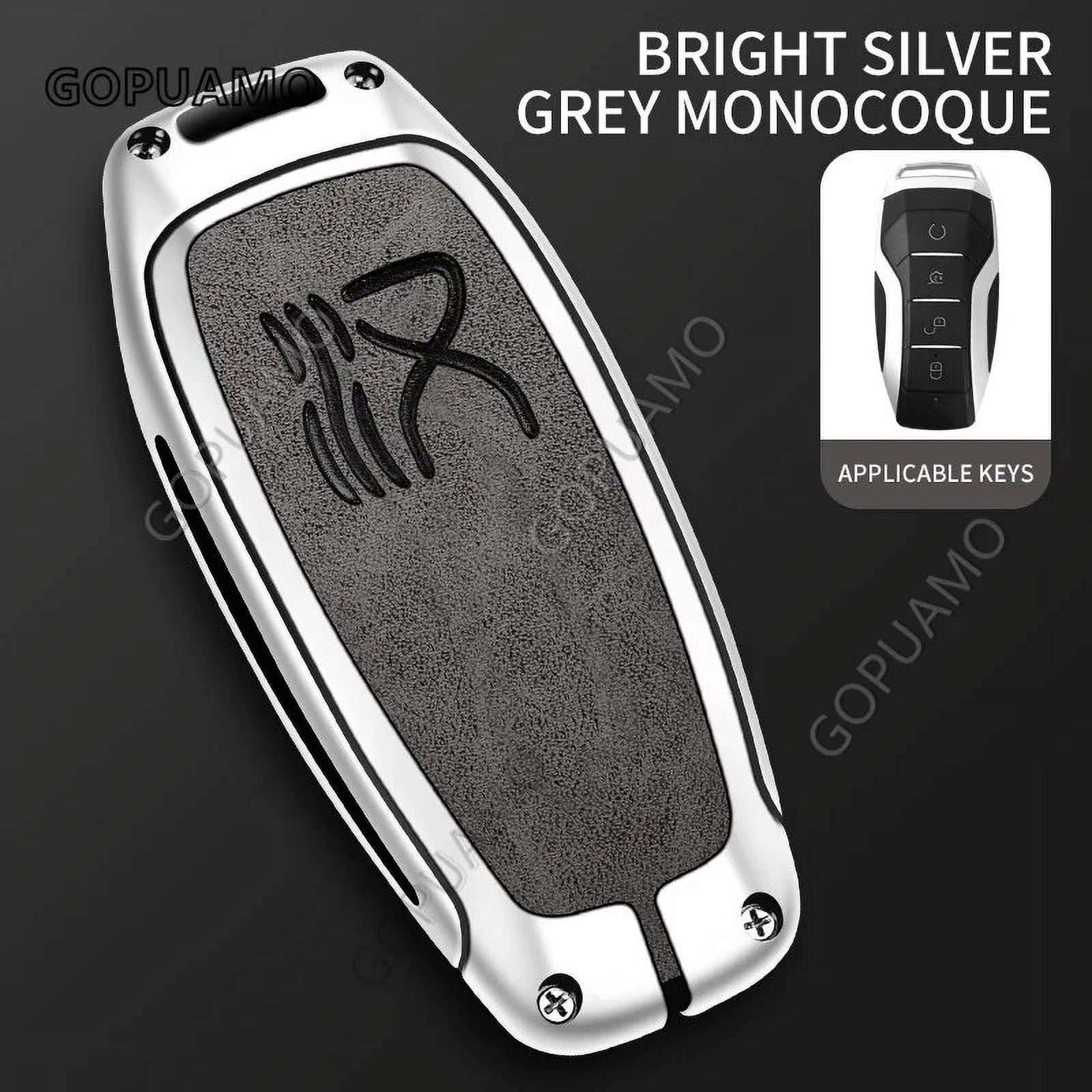 Zinc alloy+leather Car accessories For BYD han A 4 buttons Key Set Car ...