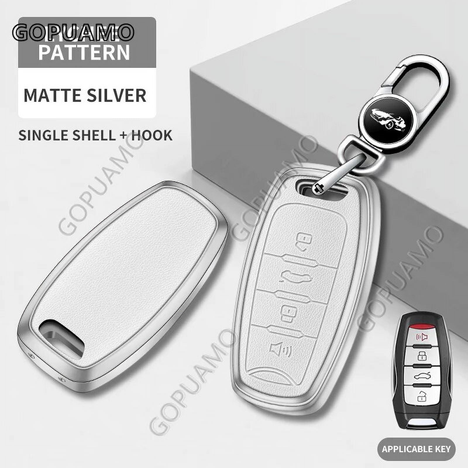 Zinc alloy+leather key Protect case For Haval A 4 buttons key case Jolion Hover H6 H7 H9 F5 H2S ...