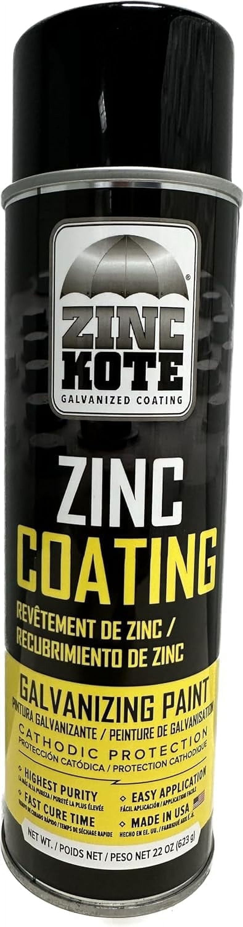 ZincKote Zinc Cold Galv Aerosol Spray - 22oz Tall Can - Paint/Coating ...