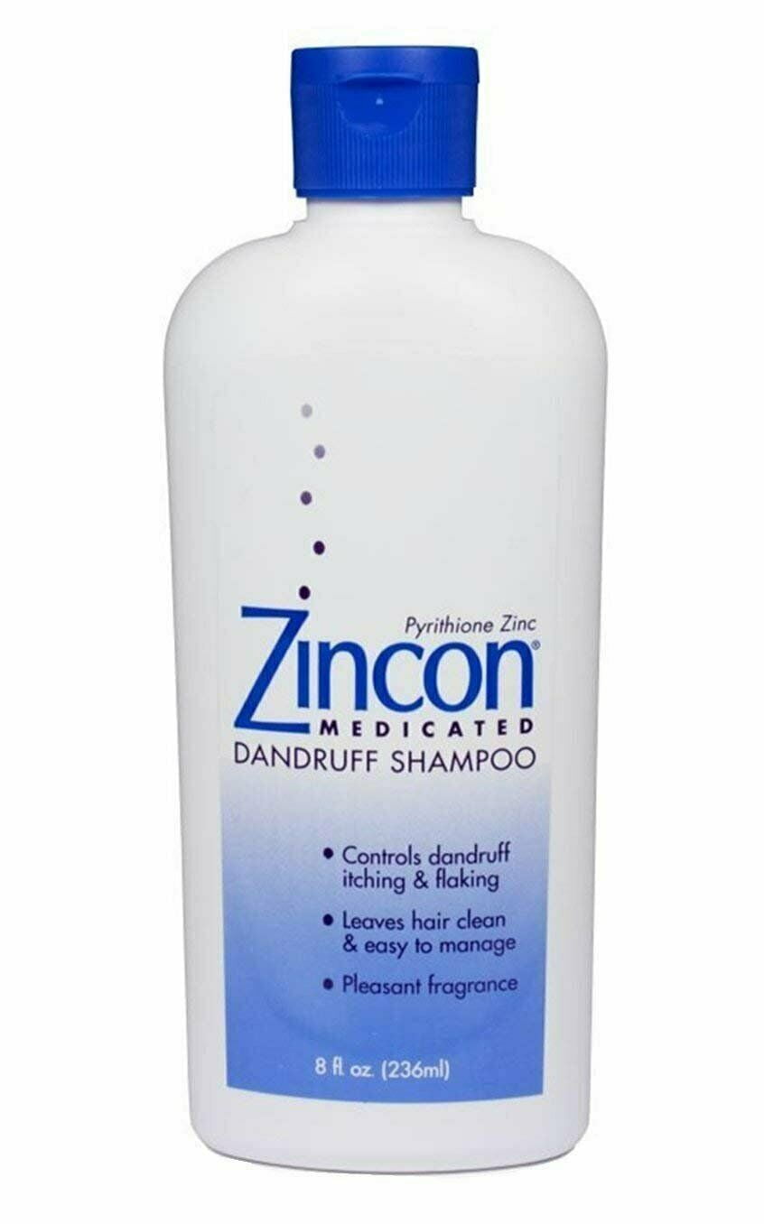 Zincón Medicated Anti-Dandruff Shampoo, 8 fl oz, Pack of 3 - Walmart.com