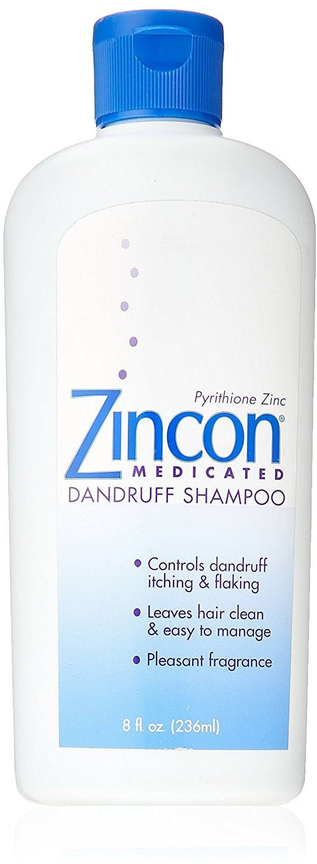 Zincon Medicated Dandruff Shampoo 8 oz - (Pack of 2) - Walmart.com