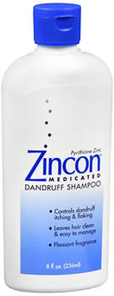 Zincon Medicated Dandruff Shampoo - 8 oz for Itching Relief and ...