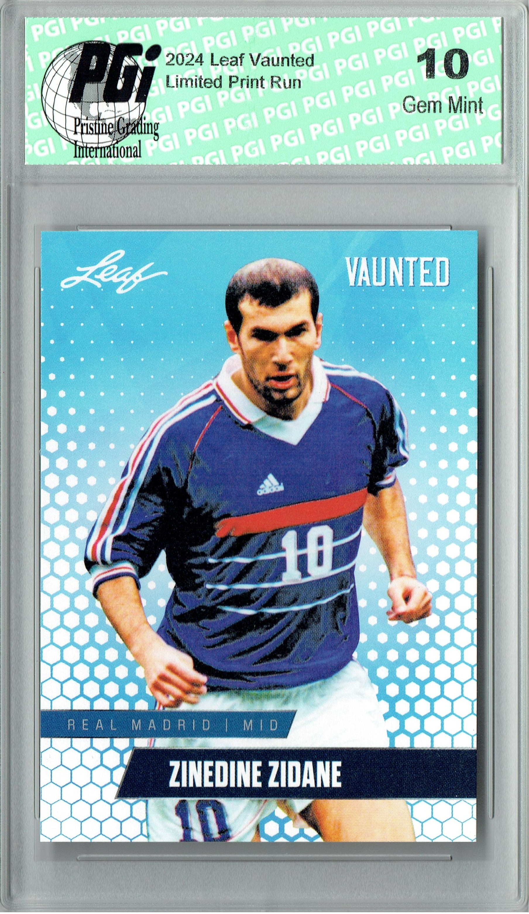 Zinedine Zidane 2024 Leaf Vaunted #V-20 Debut Collection Rare Trading ...
