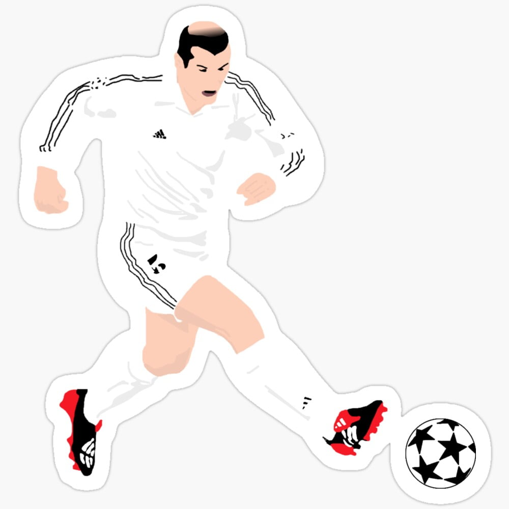 Zinedine Zidane - Madrid Sticker Phone Decal Water Bottle Stickers Car ...