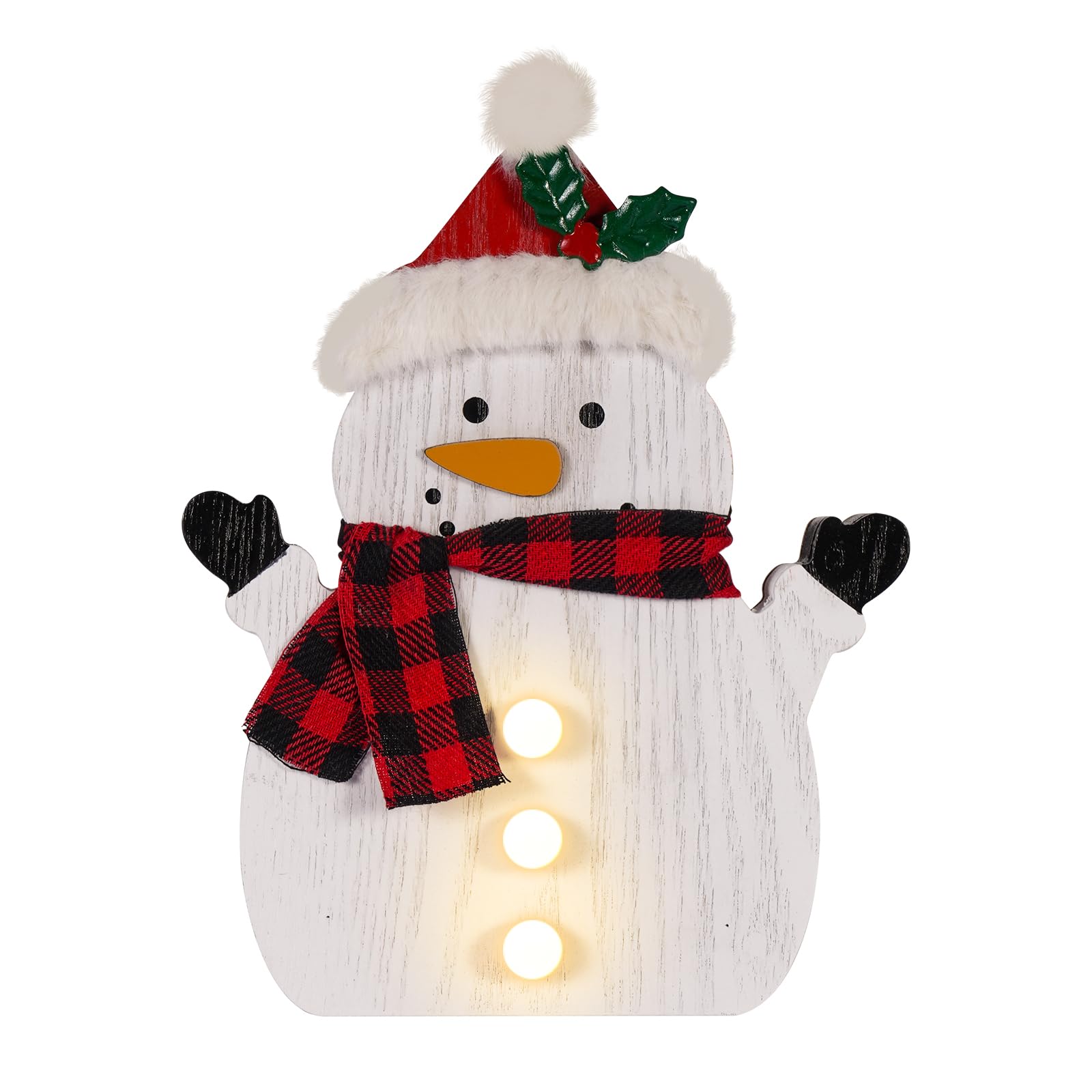 Zinerhom Christmas Decorations for Home LED Lighted Snowman Decor ...