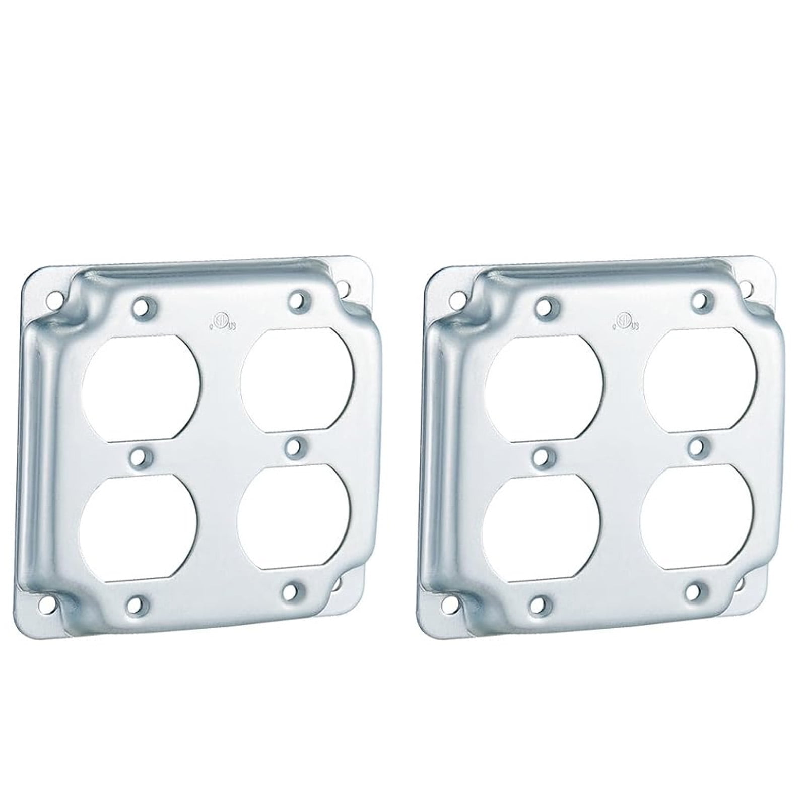 Zines Alloy Electrical Outlet Covers 2Pieces 4x4Inch Metal Box Plates ...