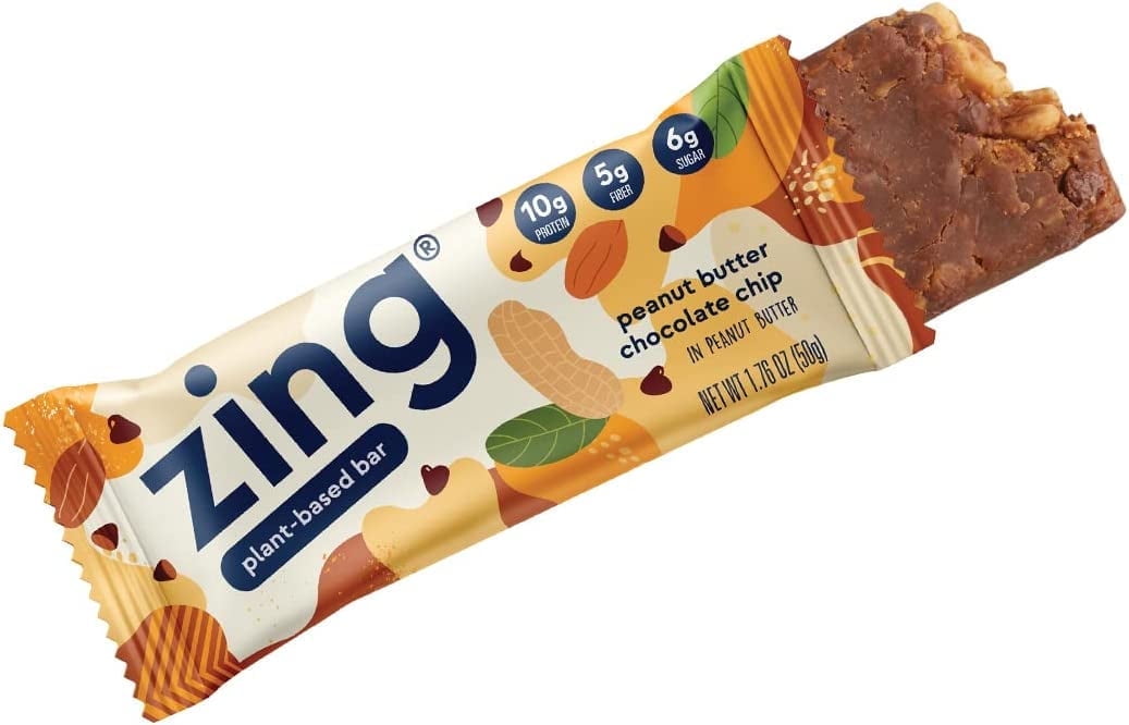 Zing Bars Vitality Bar Peanut Butter Chocolate Chip -- 12 Bars Pack of ...