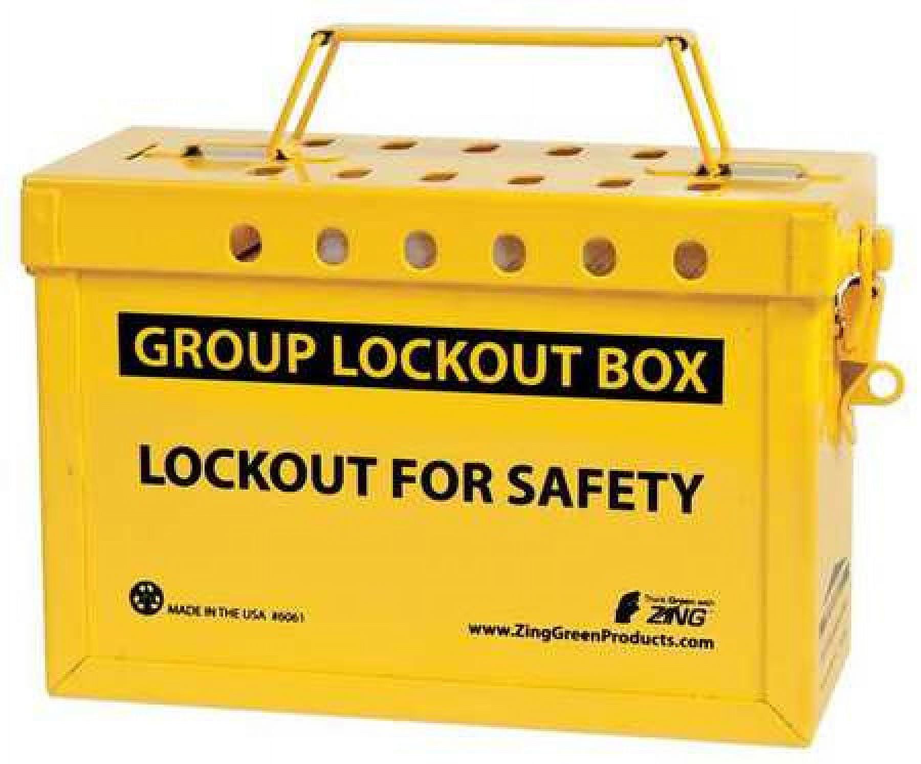 Zing Group Lockout Box,13 Locks Max,Yellow 6061 - Walmart.com