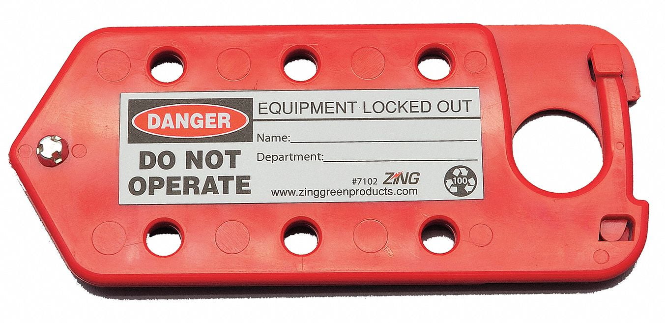 Zing Labeled Lockout Hasp,Snap-On,6 Lock 7102 - Walmart.com