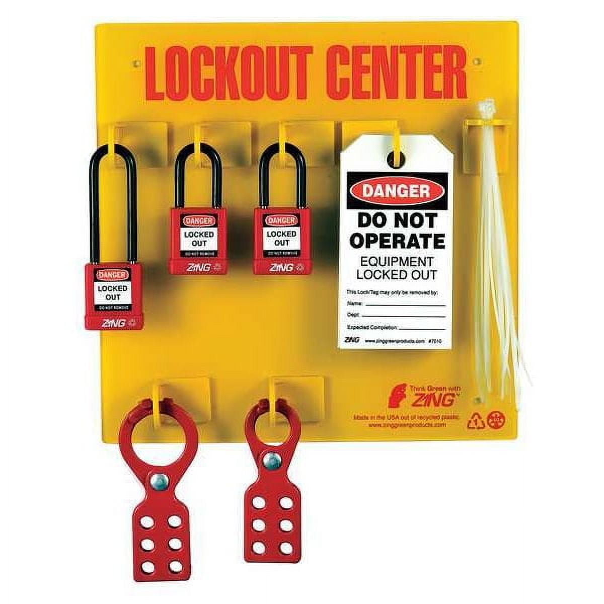 Zing Lockout Station,Filled,3 Padlocks 7113 - Walmart.com