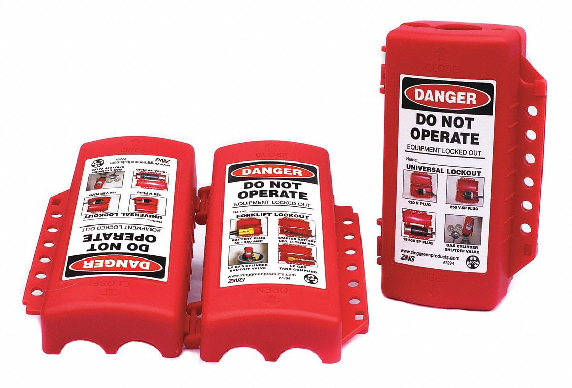 Zing Plug Lockout,Red,5/16" Shackle Dia. 7294 - Walmart.com