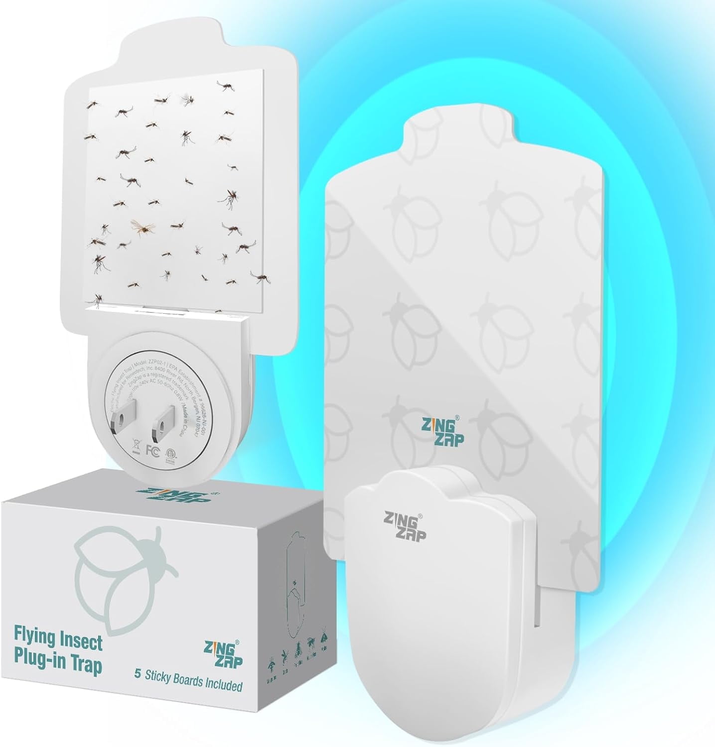 ZingZap Flying Insect Trap, Captures House Flies, Fruit Flies, Gnats ...