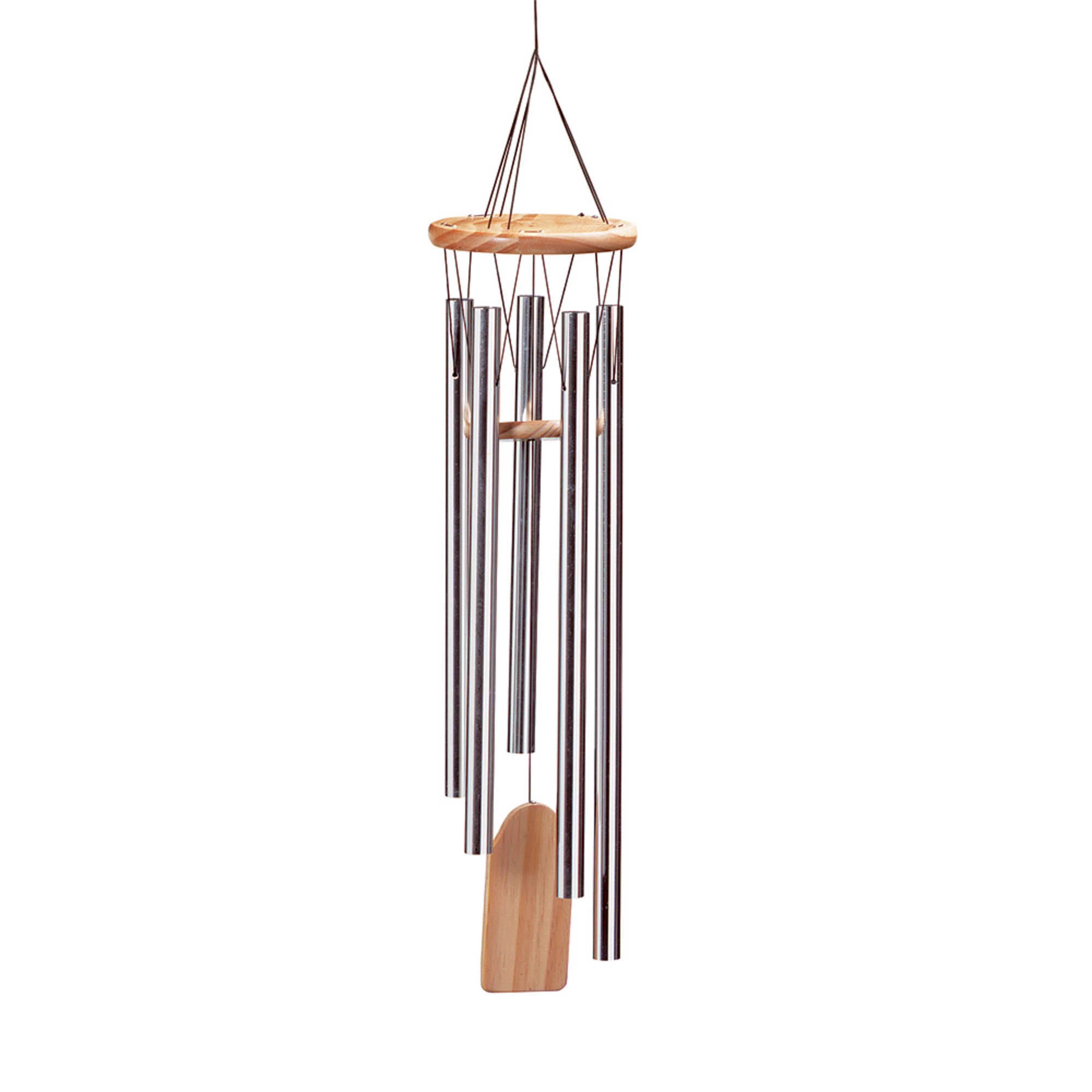 Zingz & Thingz 24" Brown and Silver Resonant Outdoor Wind Chimes - Walmart Business Supplies