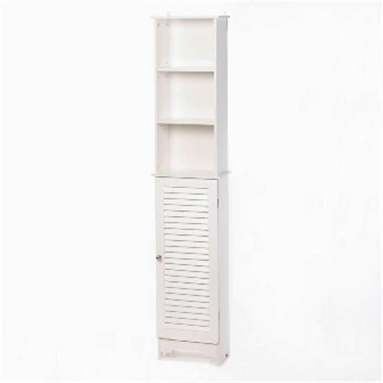 Zingz & Thingz 57070225 Nantucket Tall Storage Cabinet, White - Walmart.com