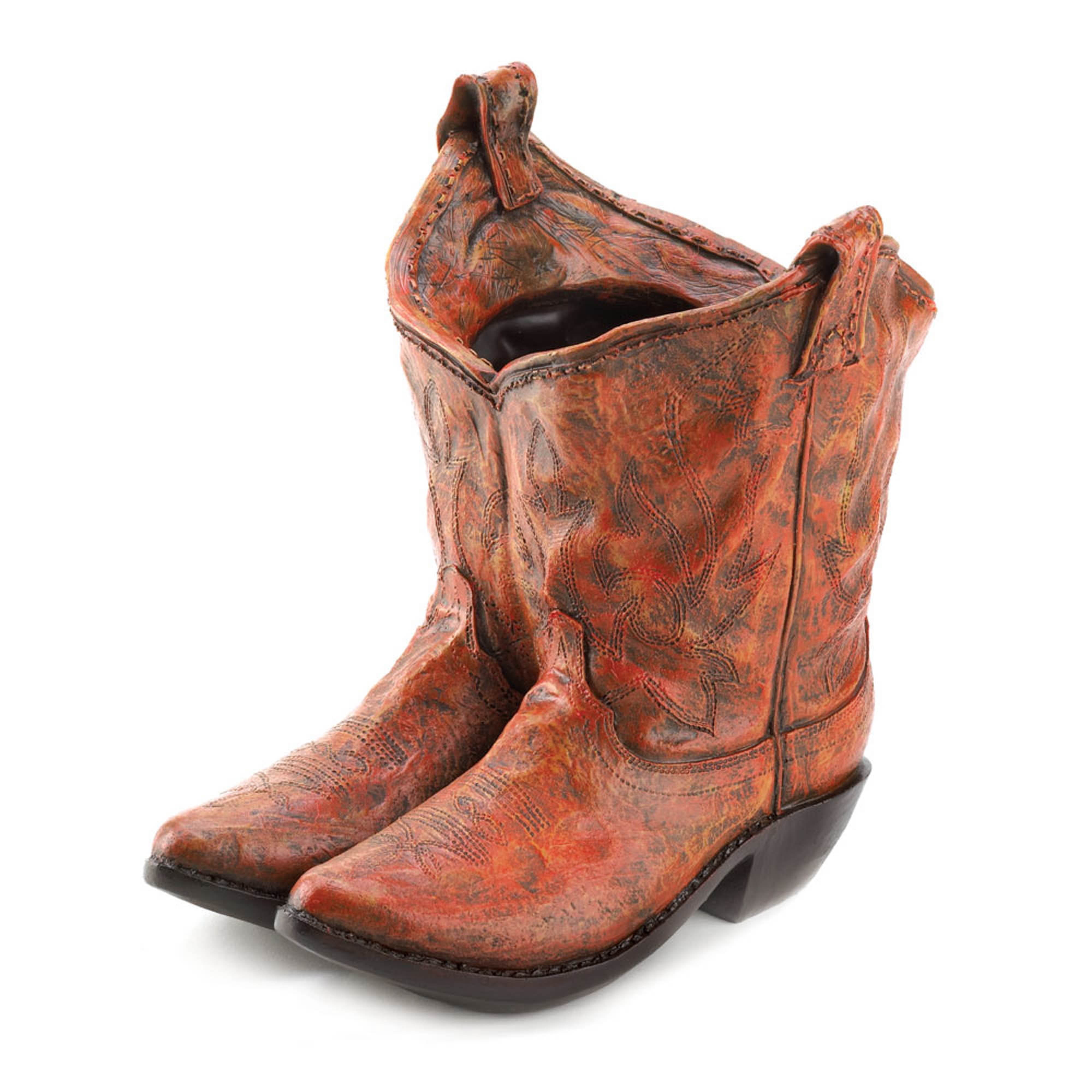 Zingz & Thingz Classic Resin Cowboy Boots Planter in Brown - Walmart.com