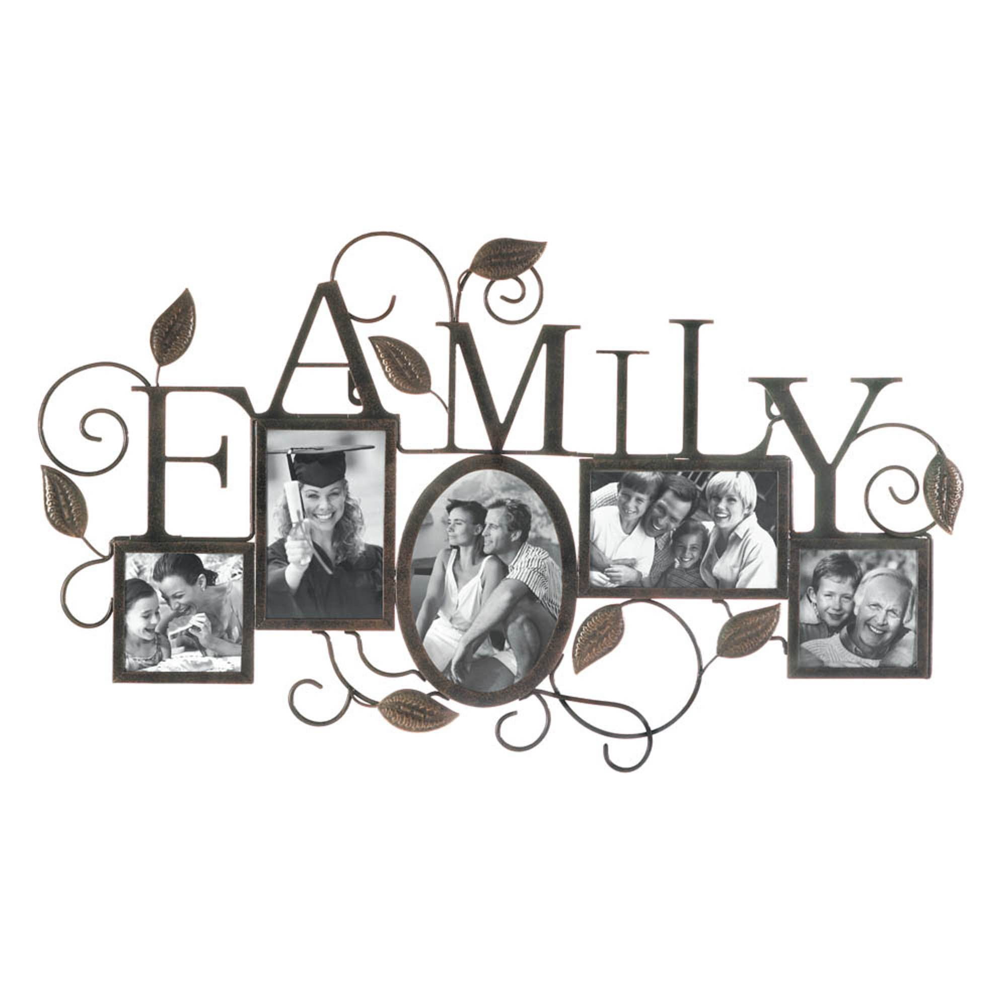 Zingz & Thingz Family Wall Collage Picture Frame - 25.75" - Bronze Tone ...