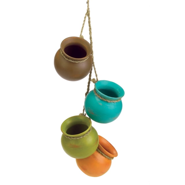 Zingz & Thingz Multicolored Ceramic Dangling Mini Pots - Walmart ...
