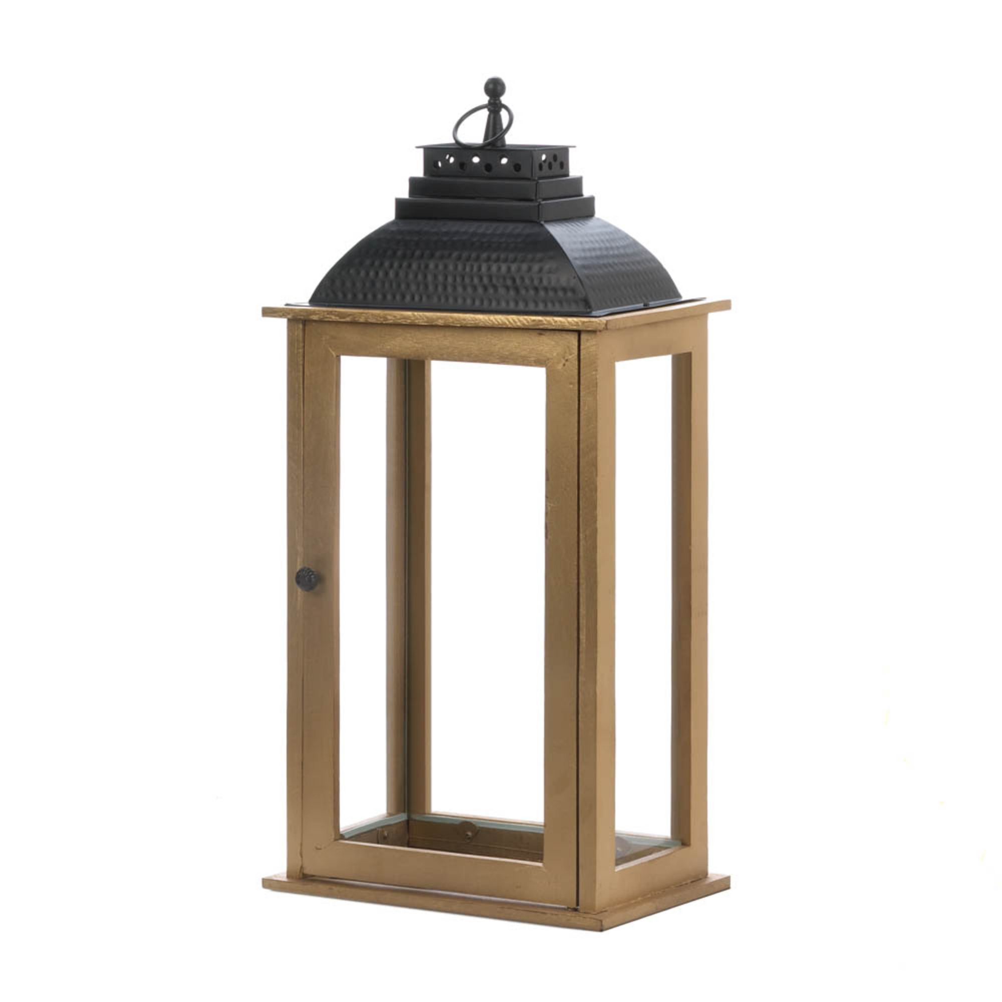 Zingz & Thingz Nikki Chu Tuscan Large Lantern in Black and Wood ...