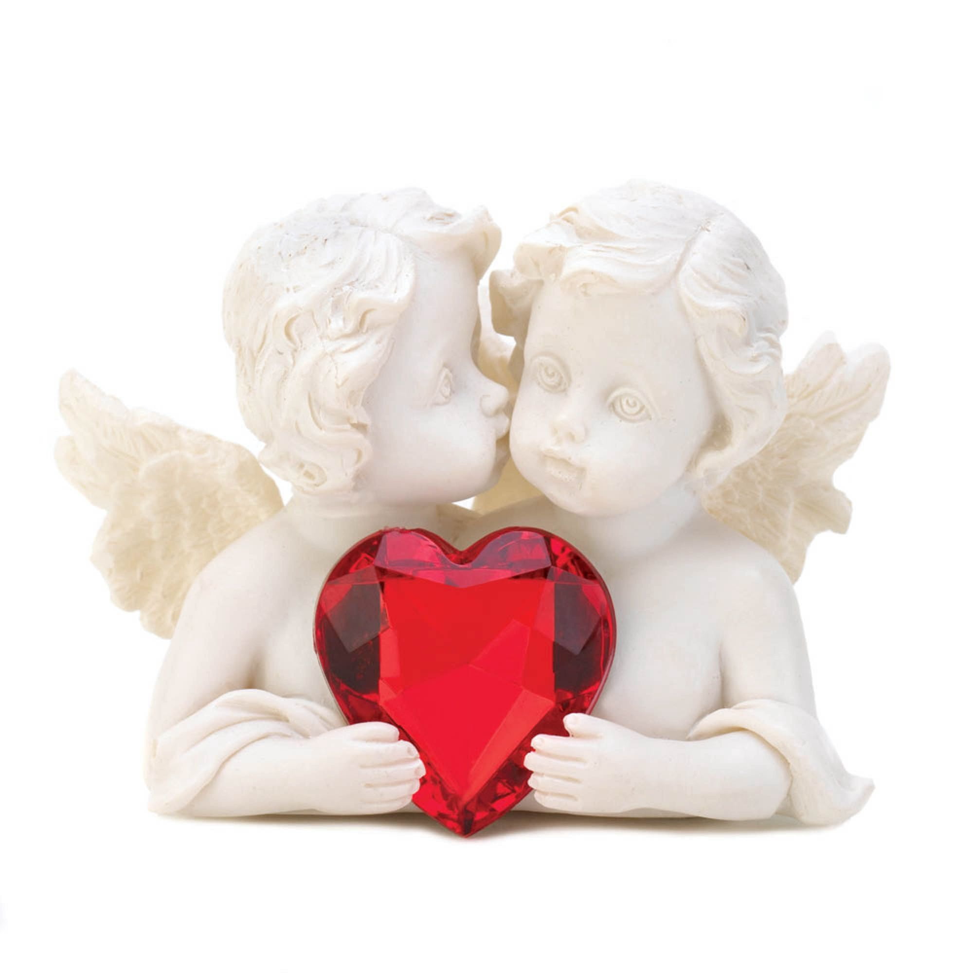 Zingz & Thingz Plastic Two in Love Cherub Figurine in Red and White ...