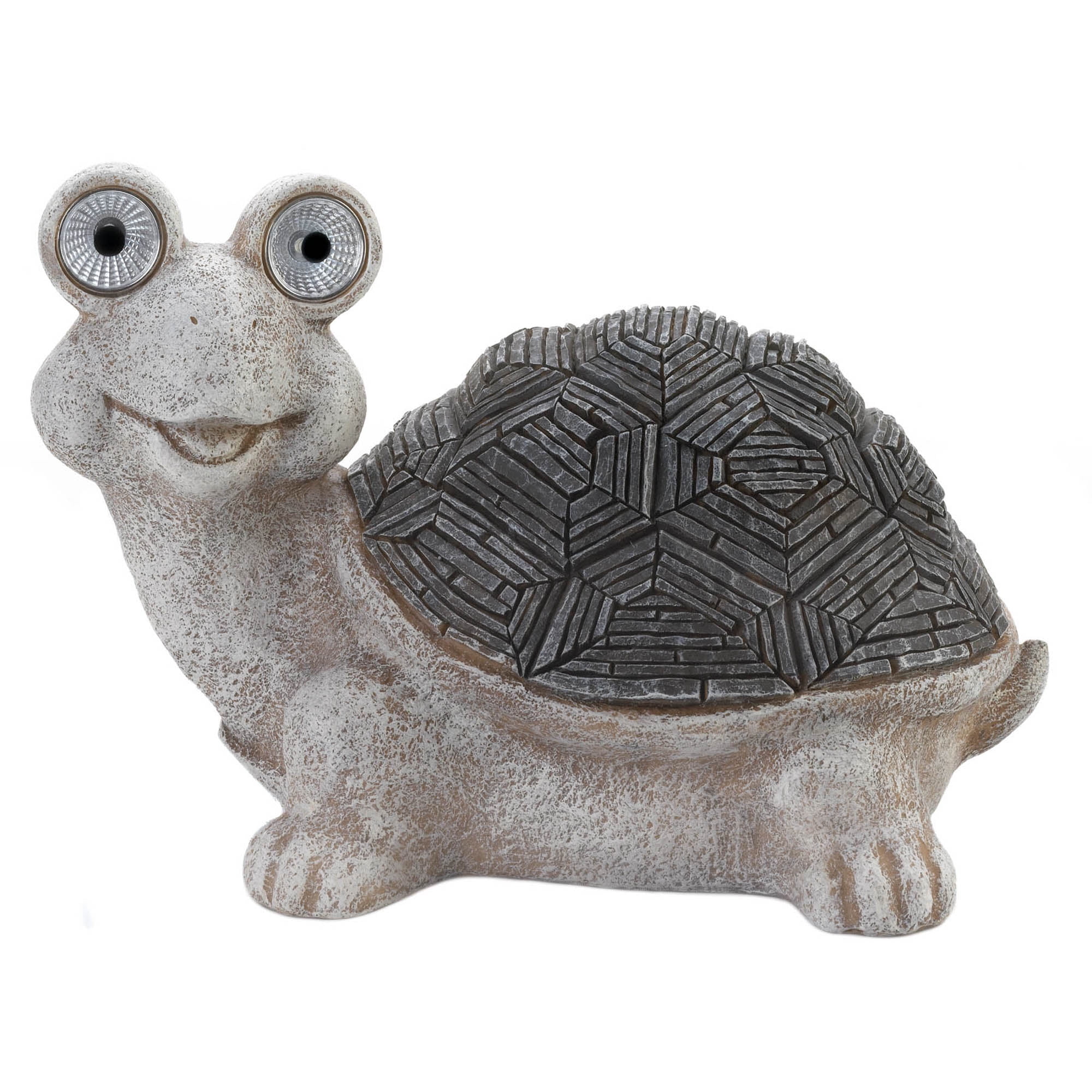 Zingz & Thingz Plastic Solar Turtle Statue in Gray - Walmart.com