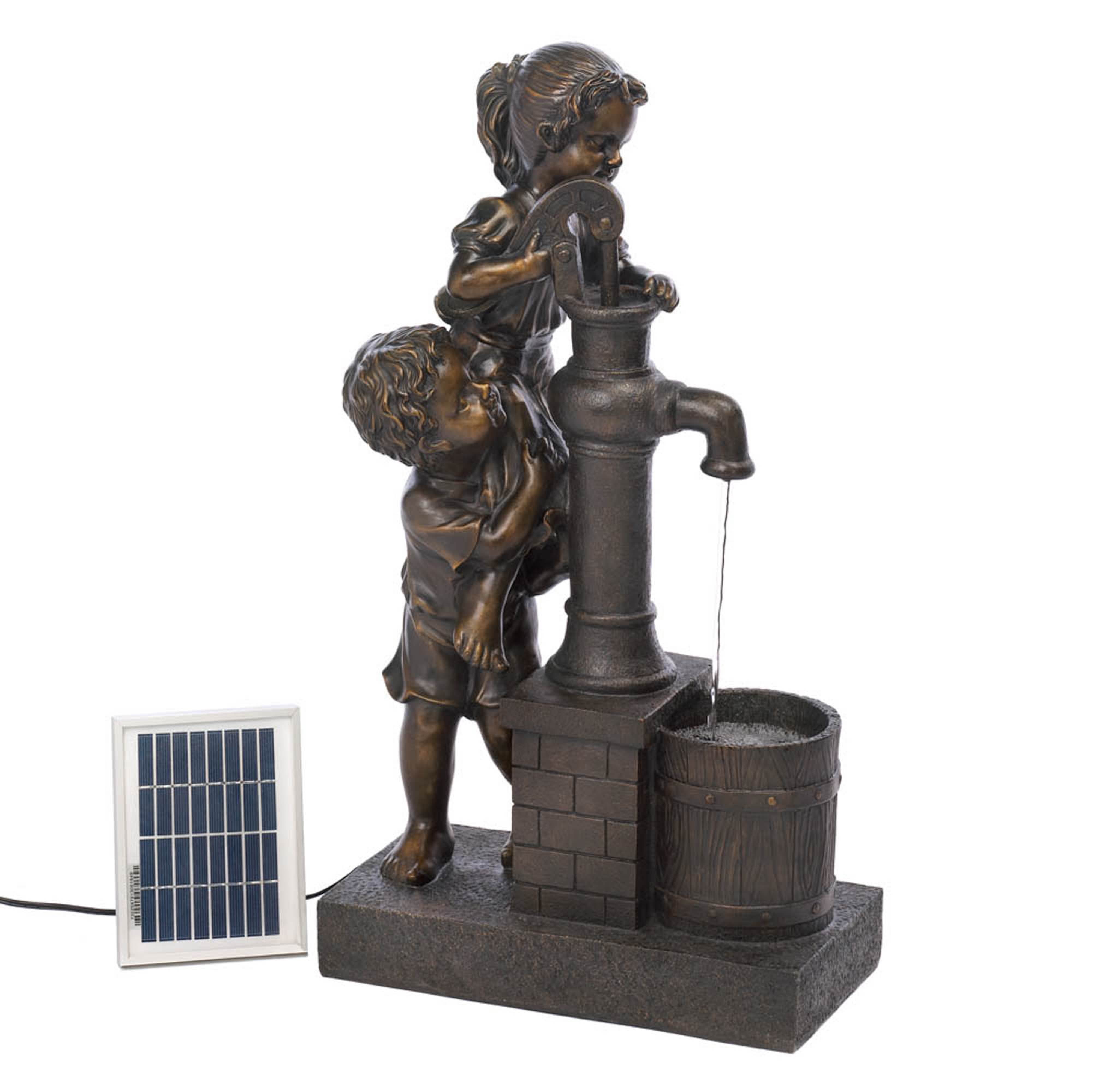 Zingz & Thingz Teamwork Solar Fountain 15.75x8.75x28.75" - Walmart.com