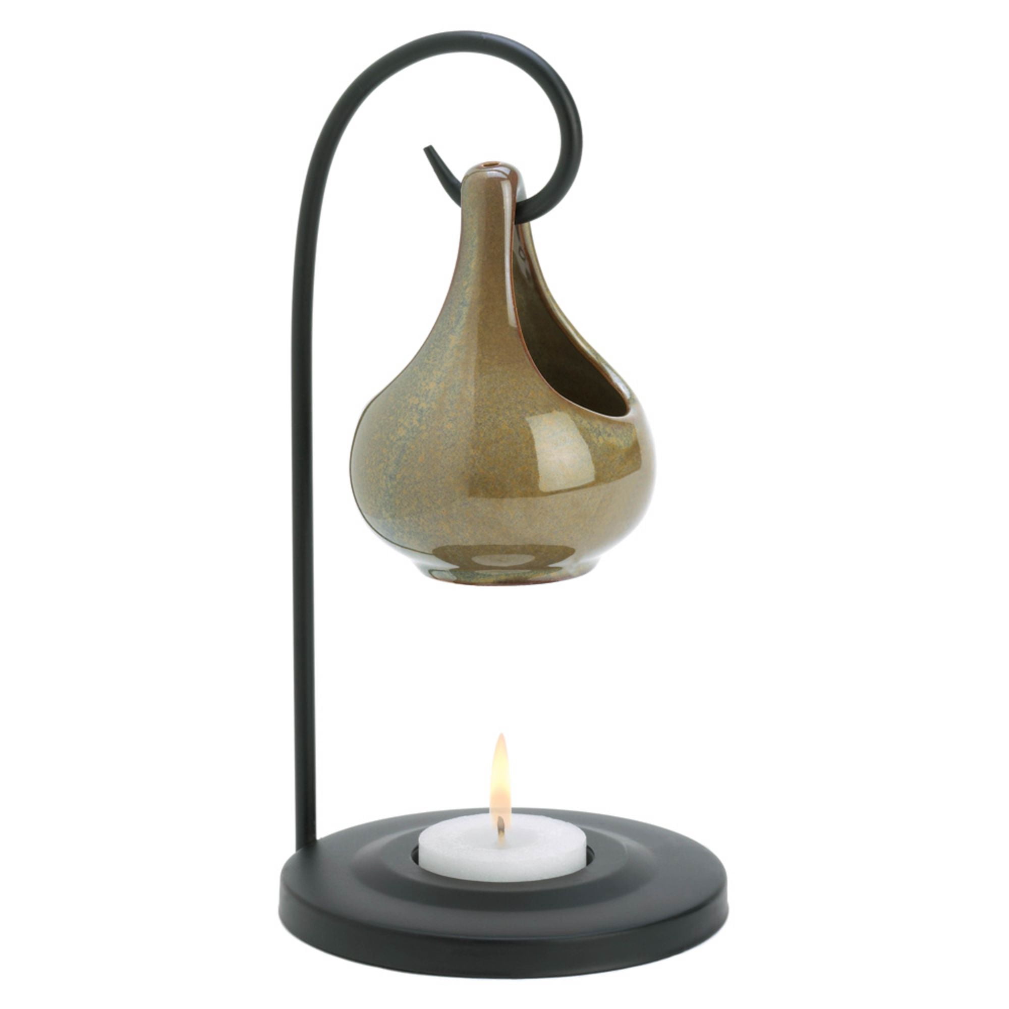 Zingz & Thingz Earth Tone Porcelain Tear Drop Candle Oil Warmer 4x4x7 ...