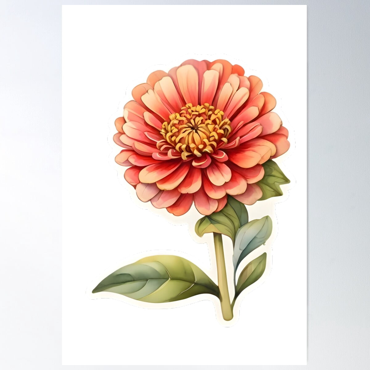 Zinnia Poster Wall Art, Modern Wall Decor For Living Room Bedroom ...