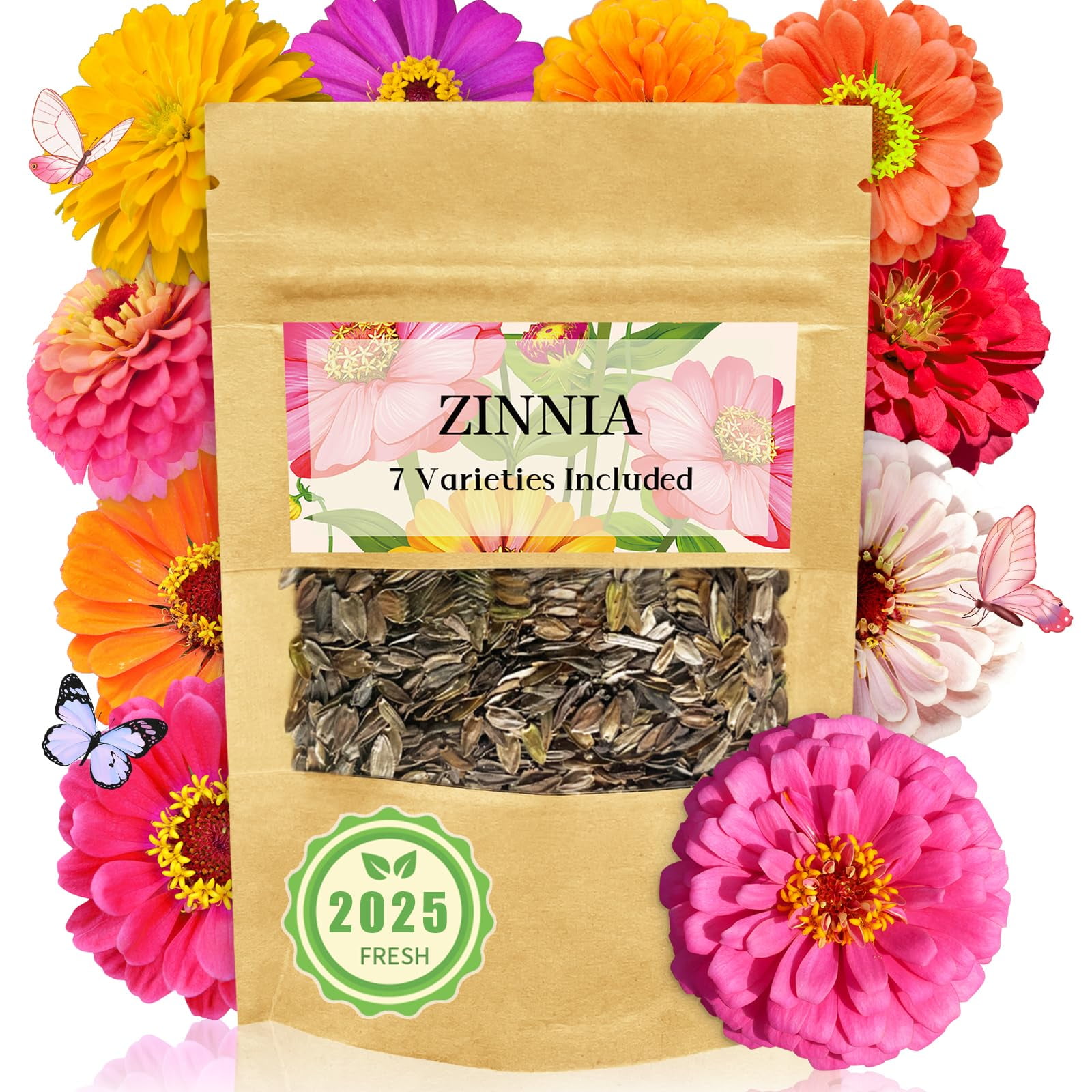 Zinnia Seeds Bulk 5,000+ | Outdoor MVR1 Flower for Planting |Giant ...