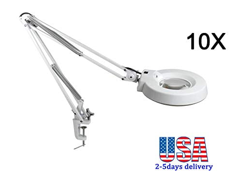 Zinnor 10X Desk Table Clamp Mount Magnifier, Desk Table Magnifier with ...