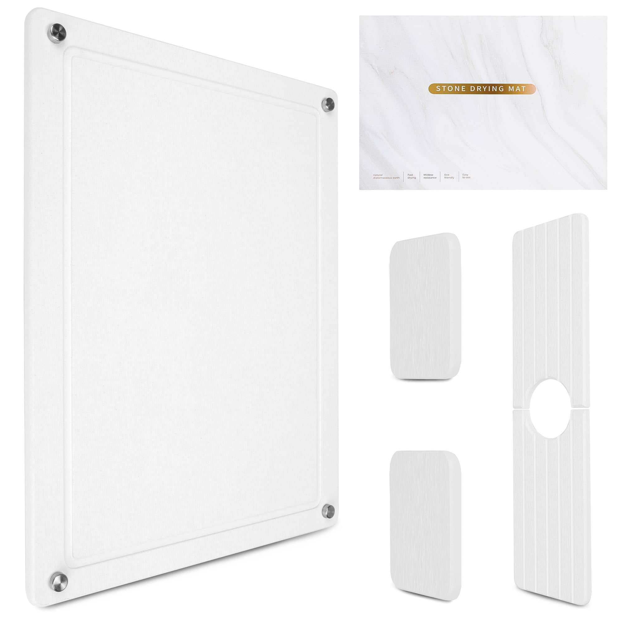 Zinovo Stone Dish Drying Mat for Kitchen Counter,Quickly Water ...