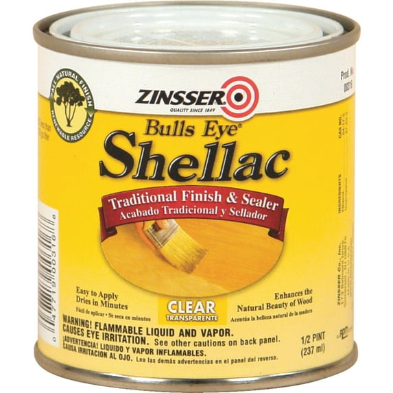 Zinsser 00316 Bullseye Clr Shellac Hp 0.5 pt Pack of 1 - Walmart.com